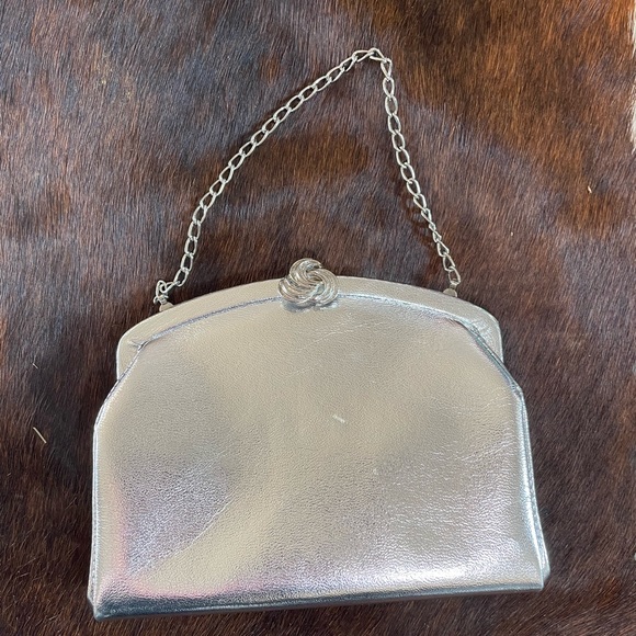 Bags | Vintage Metallic Silver Bag | Poshmark